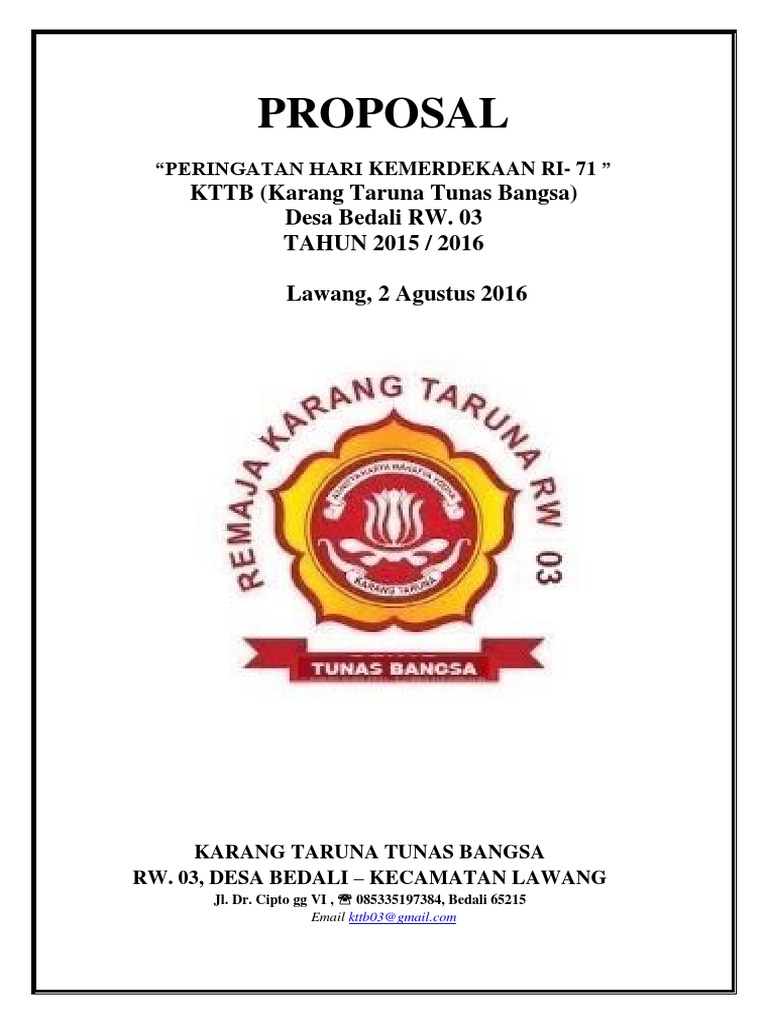 Proposal Agustusan 2016 | PDF