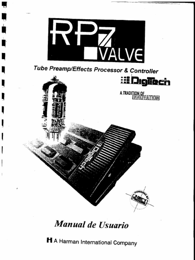 Manual del Digitech RP7 Valve | PDF | Derecho