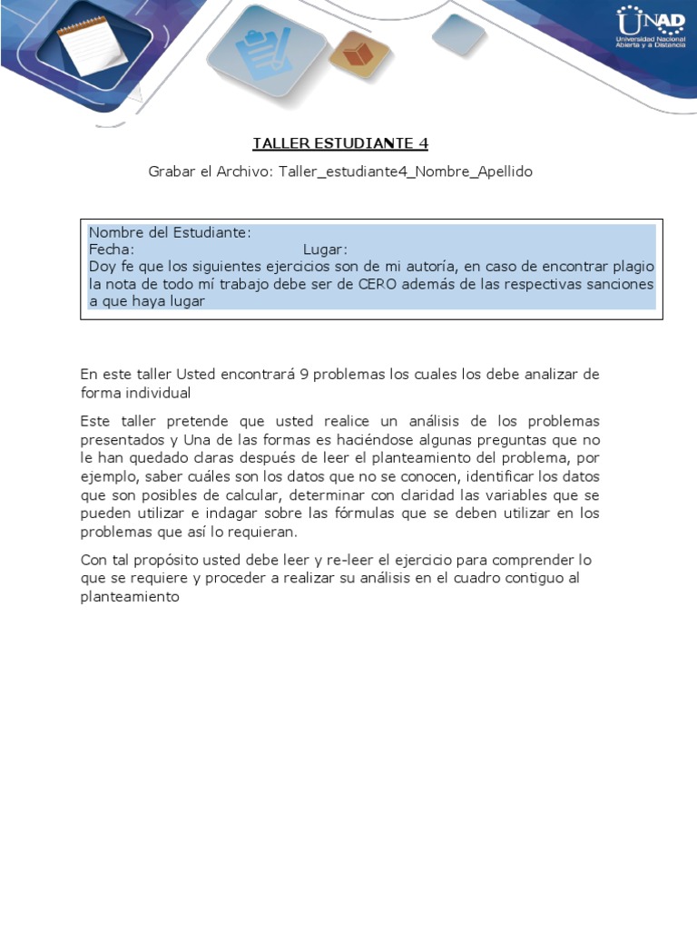 Taller Algoritmos Etapa 3 Pdf Algoritmos Variable Informática 
