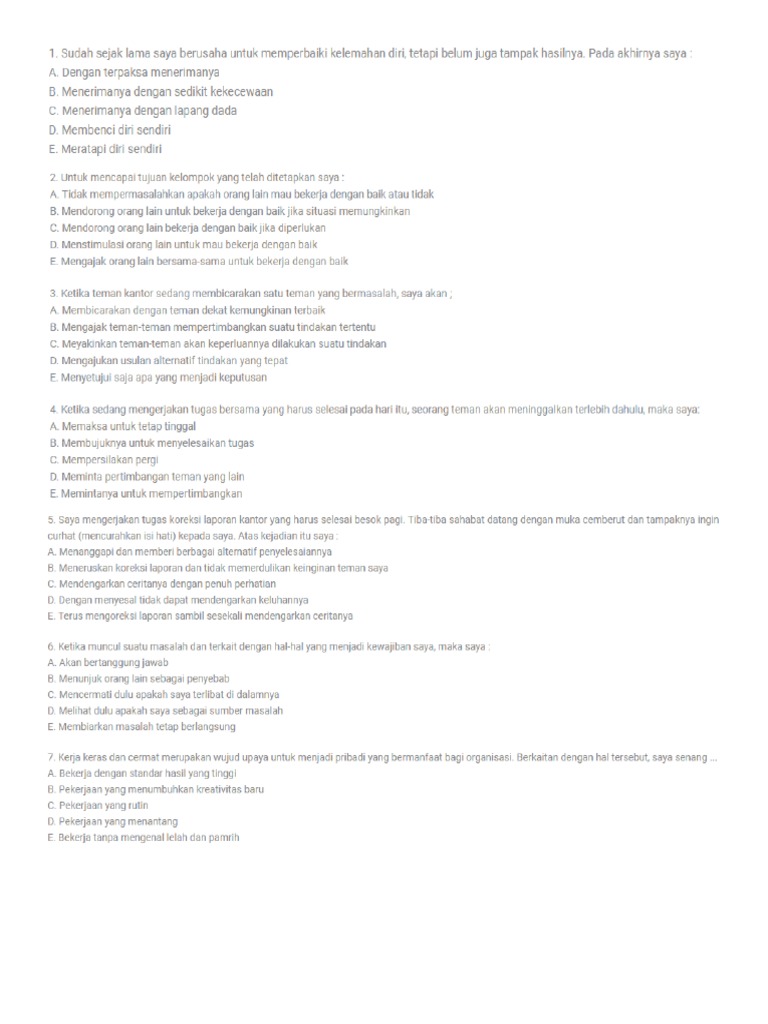 Contoh Soal TKP | PDF