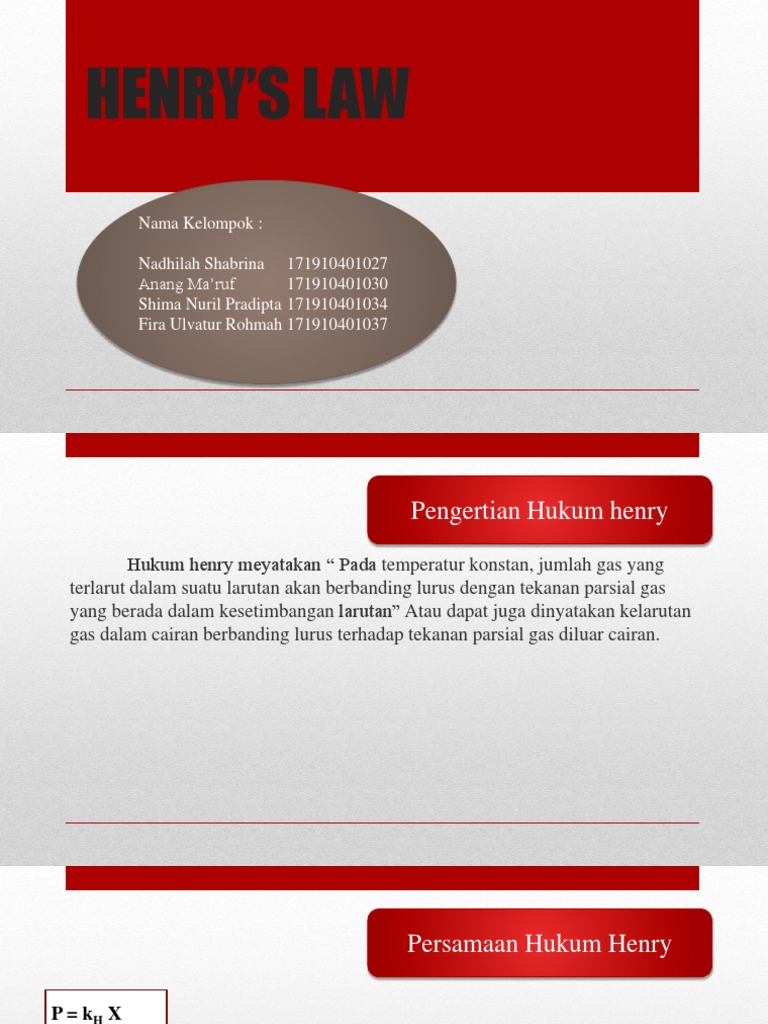 Penerapan dan Rumus Hukum Henry | PDF