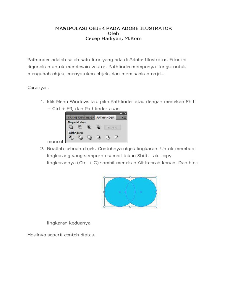 Manipulasi Objek Pada Adobe Ilustrator | PDF | Komputer