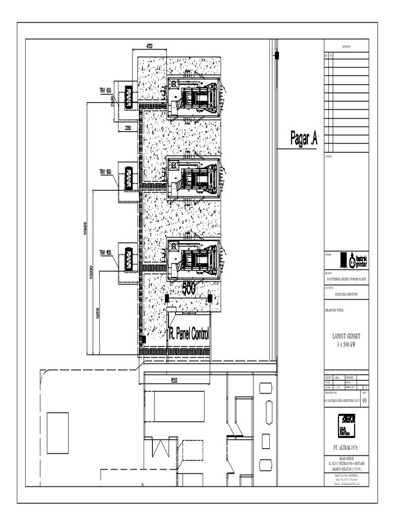 Layout Genset PLTD Gili Genting-01 | PDF