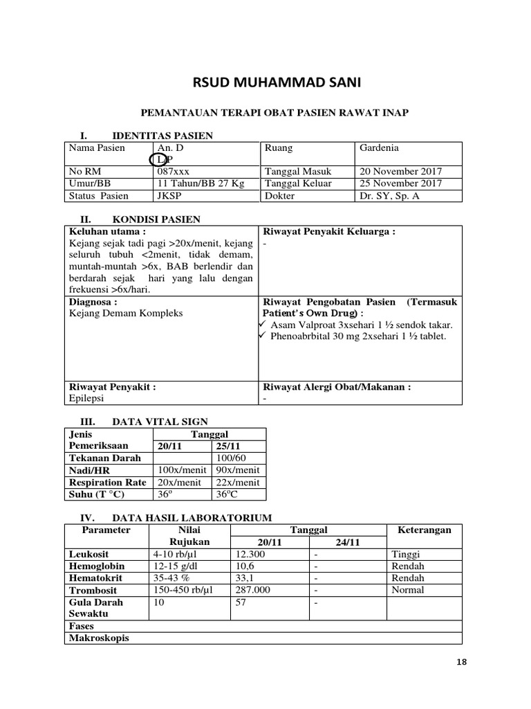 Form Pemantauan Pto Aulia Rsud | PDF