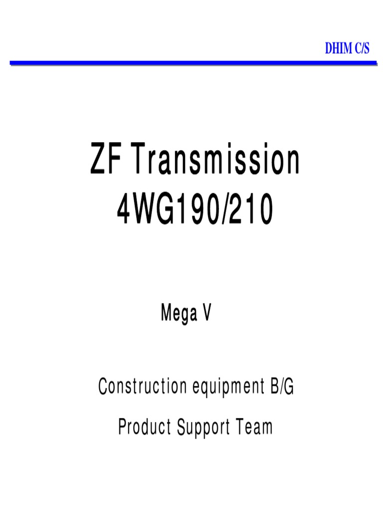 ZF Transmission 4WG210 | PDF | Manual Transmission | Transmission ...
