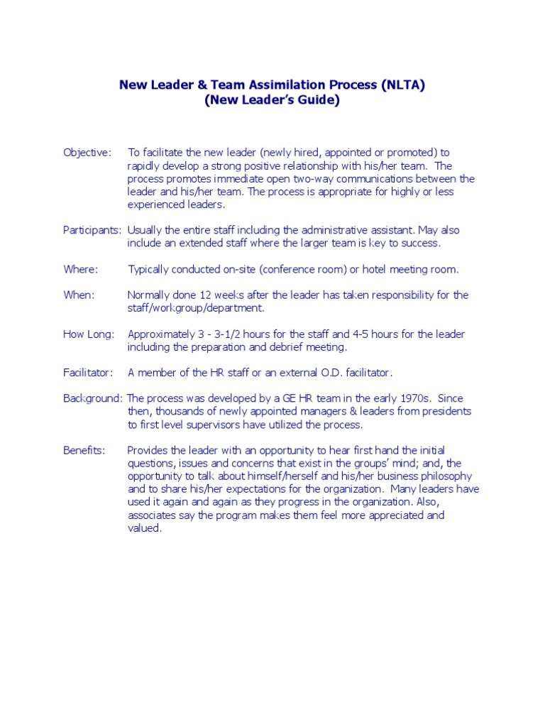 NLA | Download Free PDF | Facilitator | Leadership