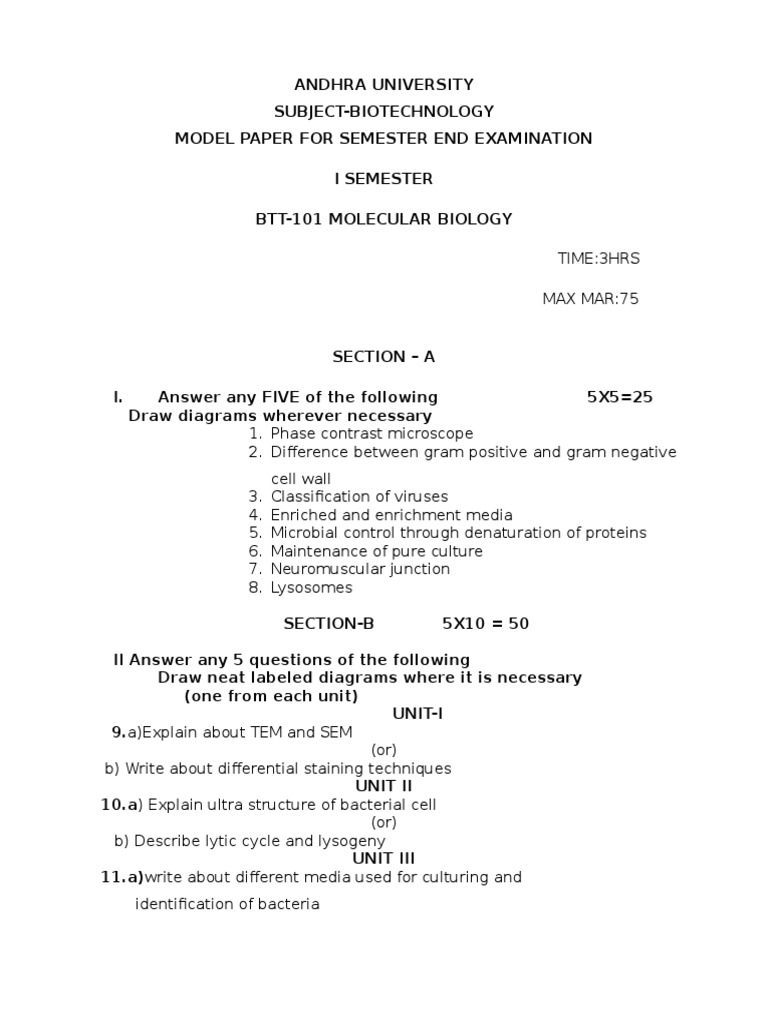 BSC Biotechnology Syllabus Mqps 06112017 | PDF | Molecular Cloning ...