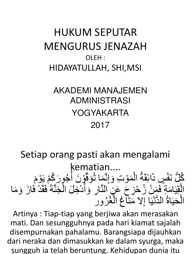 Fiqih Janaiz-1 | PDF