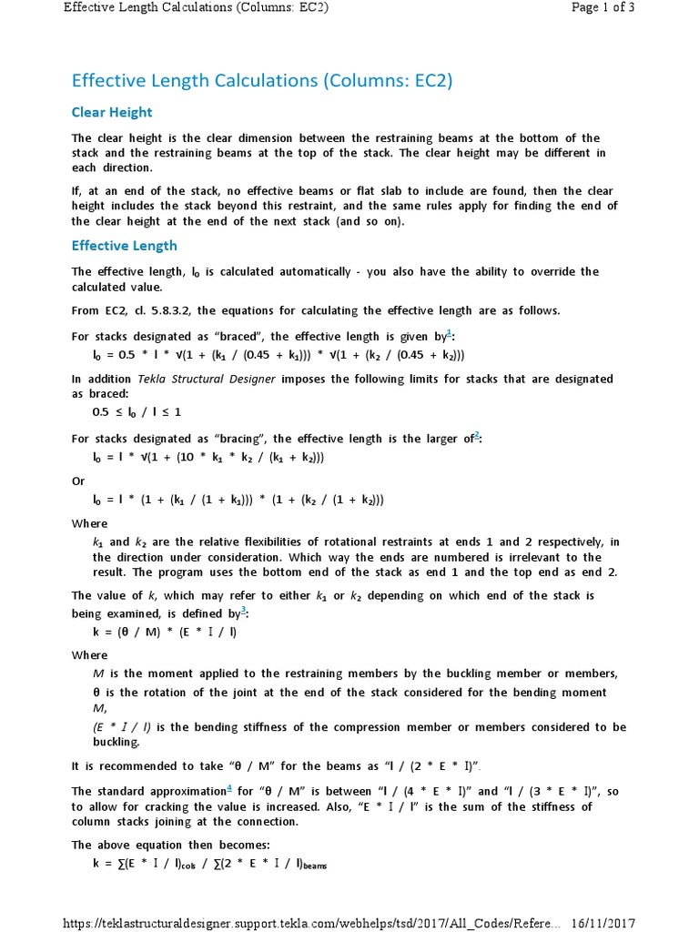 Effective Length Calculation for Columns | PDF | Buckling | Beam ...