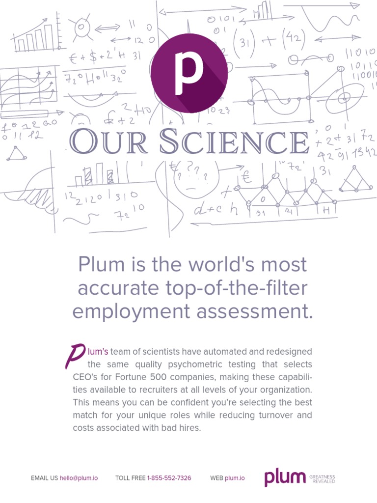 Plum Guide - Our Science | PDF | Intelligence Quotient | Test (Assessment)