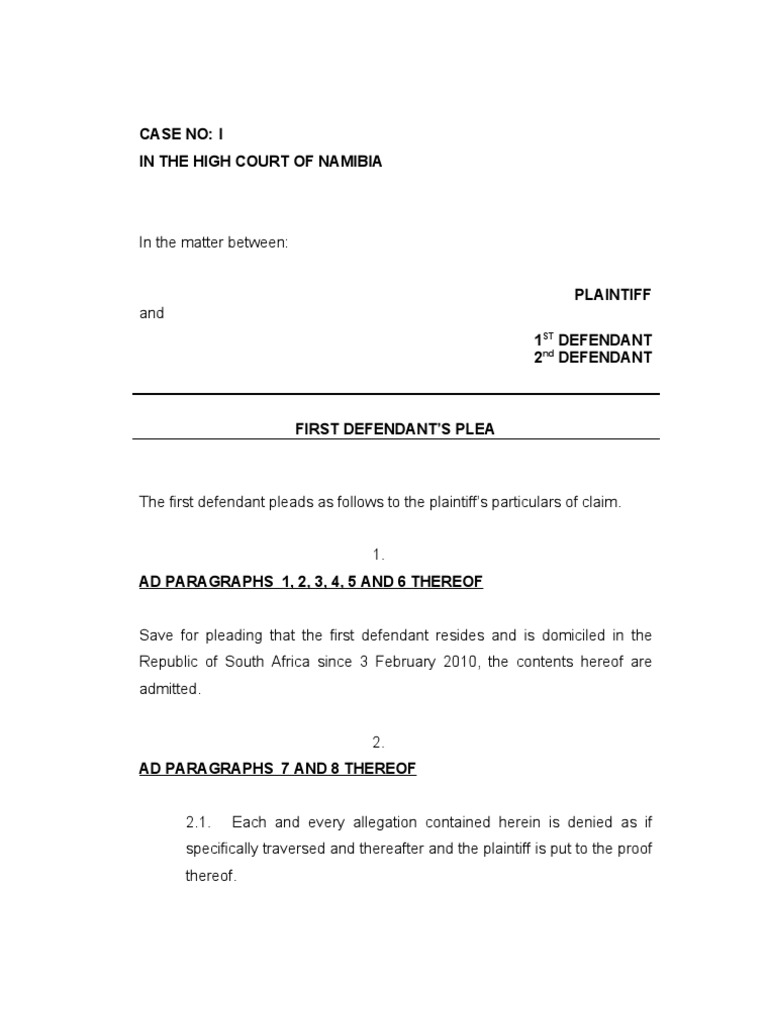 27 Example Plea Divorce L V L | PDF | Pleading | Legal Procedure