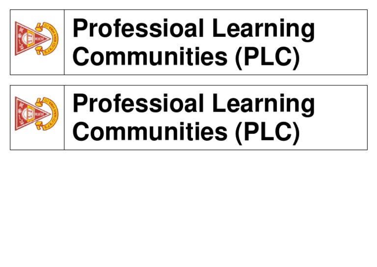 PLC Professional Learning Communities | PDF
