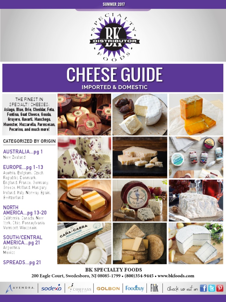 Cheese Guide: Imported & Domestic | PDF | Cheddar Cheese | Cheese