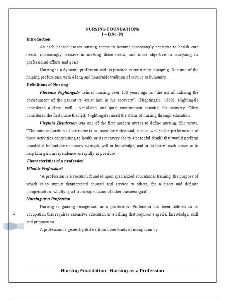 Nursing As A Profession | PDF | Profession | Autonomy