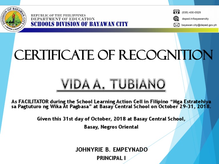 Certificate -Lac Session