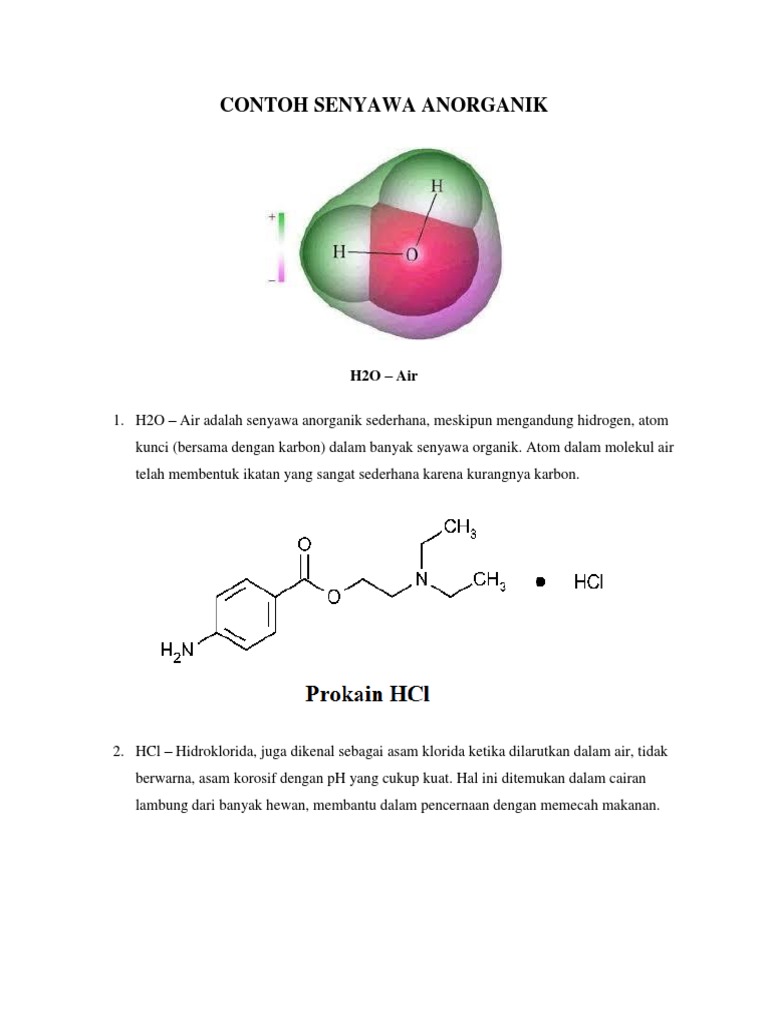 Contoh Senyawa Anorganik | PDF | Sains & Matematika