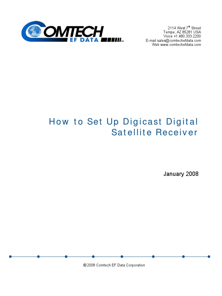 How To Set Up Digicast Digital Satellite Receiver White Paper | PDF ...