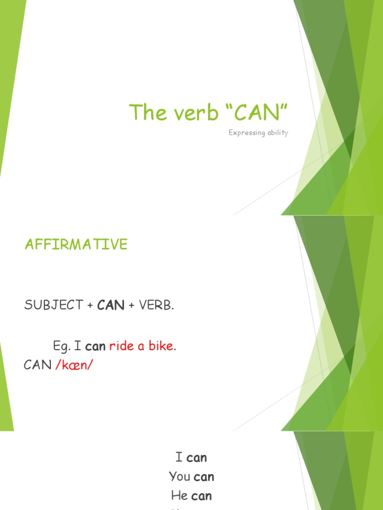 The Verb "CAN": Expressing Ability | PDF | Language Families | Languages