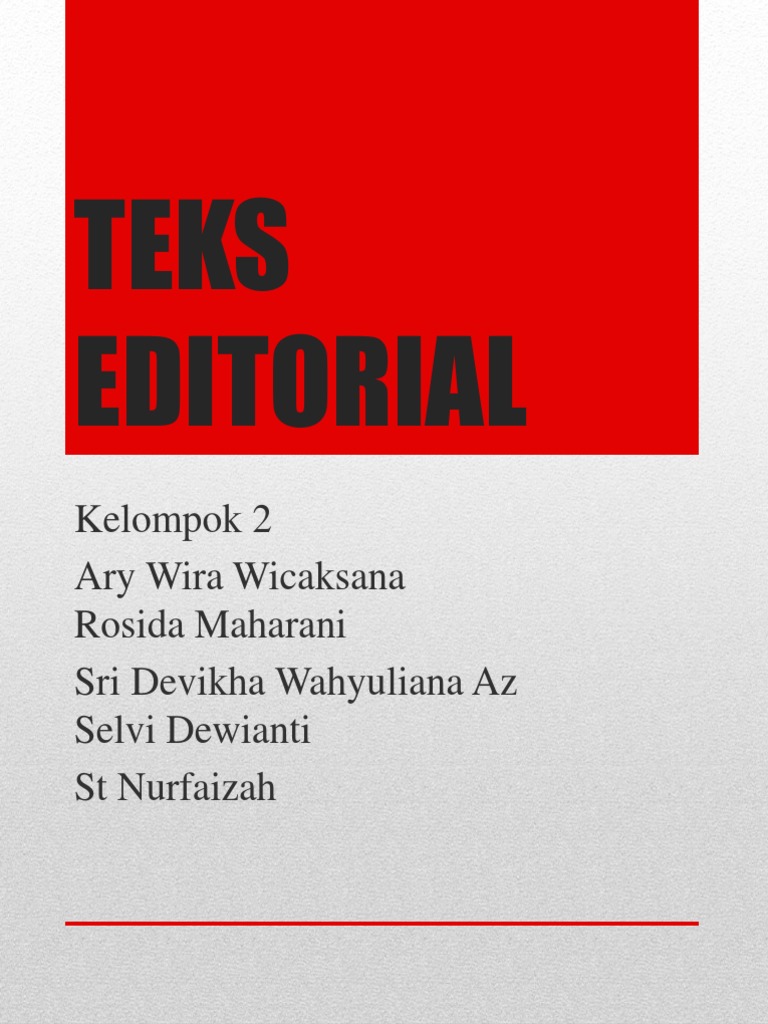 Teks Editorial | PDF