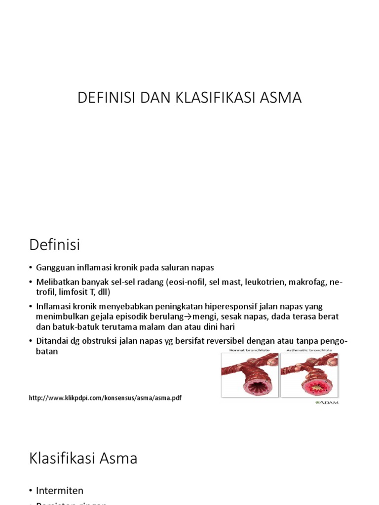 Definisi dan Klasifikasi Asma | PDF