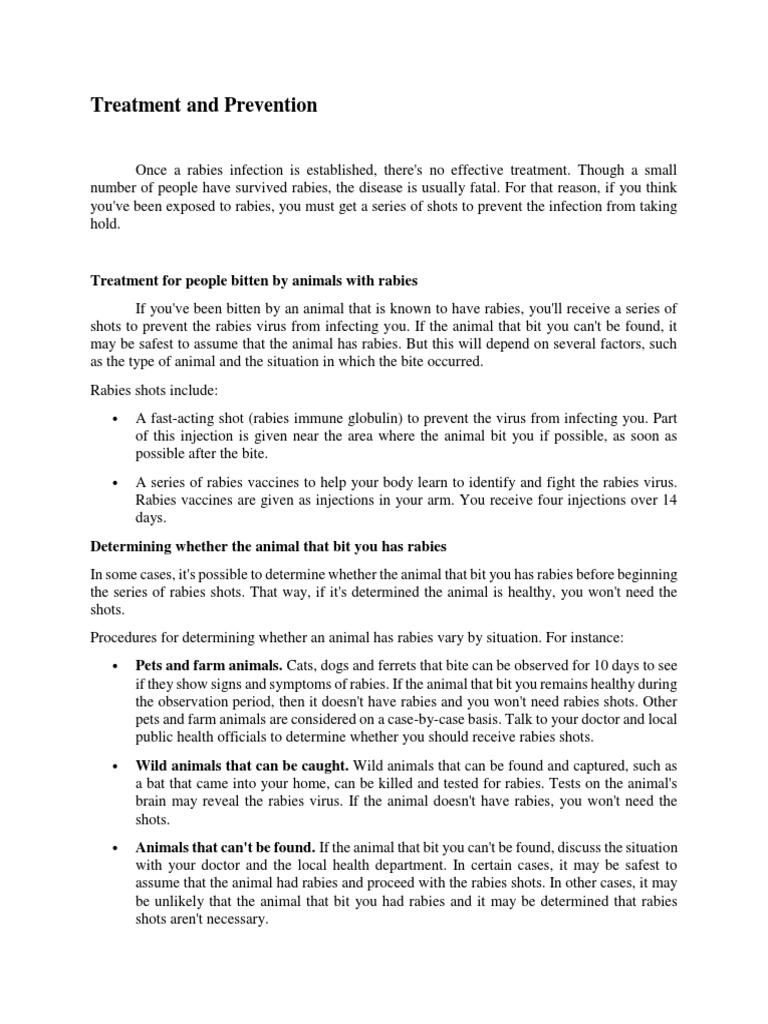 RABIES Treatment | PDF | Rabies | Vaccines