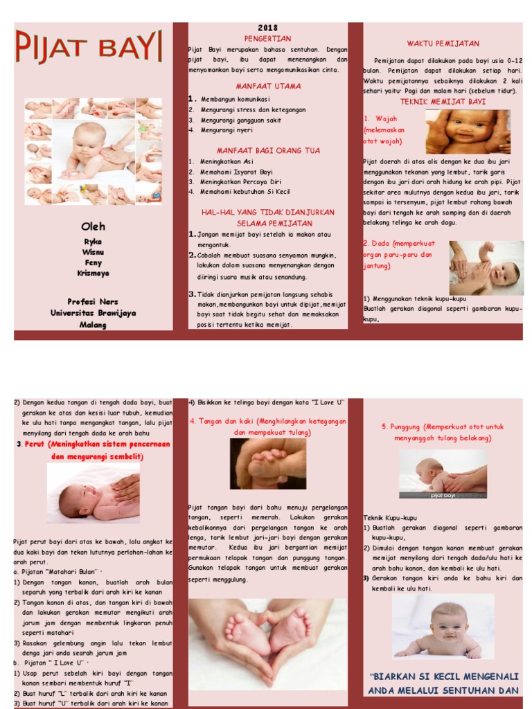 Leaflet Pijat Bayi 1 | PDF