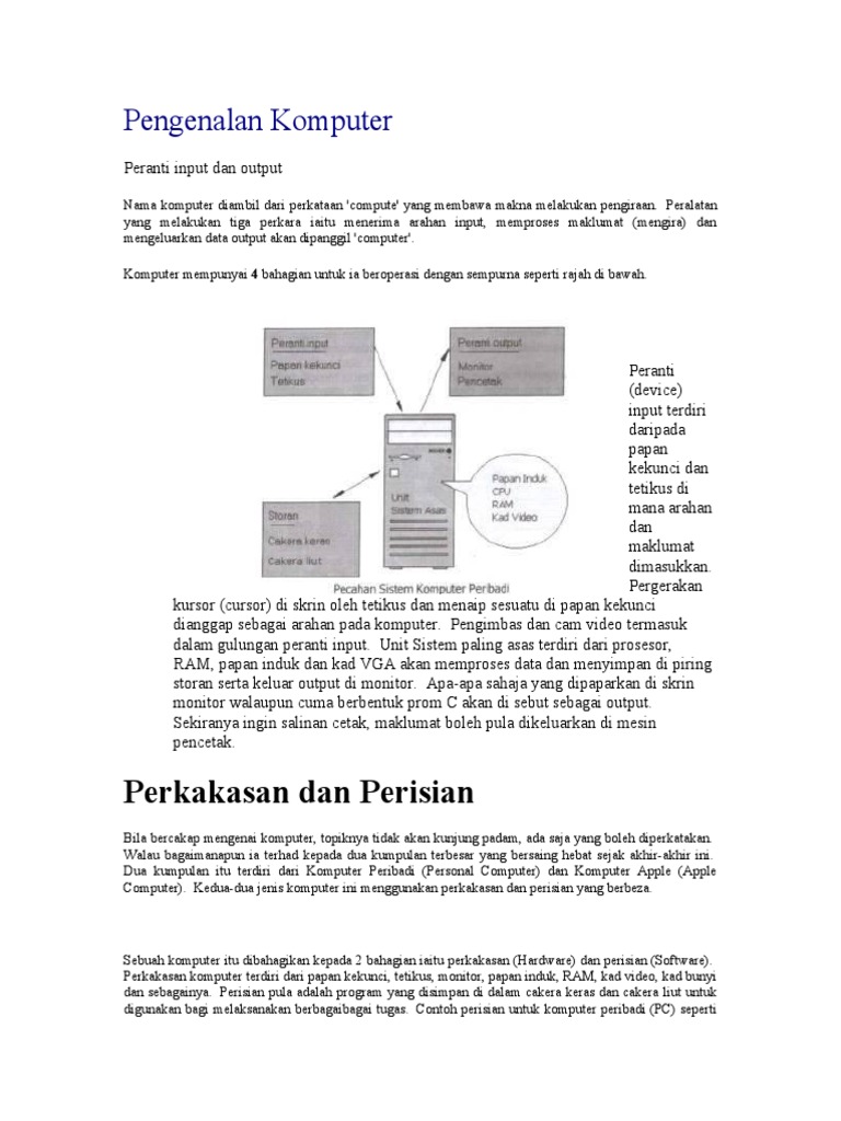 Panduan Dasar Komputer dan Perkakasan | PDF