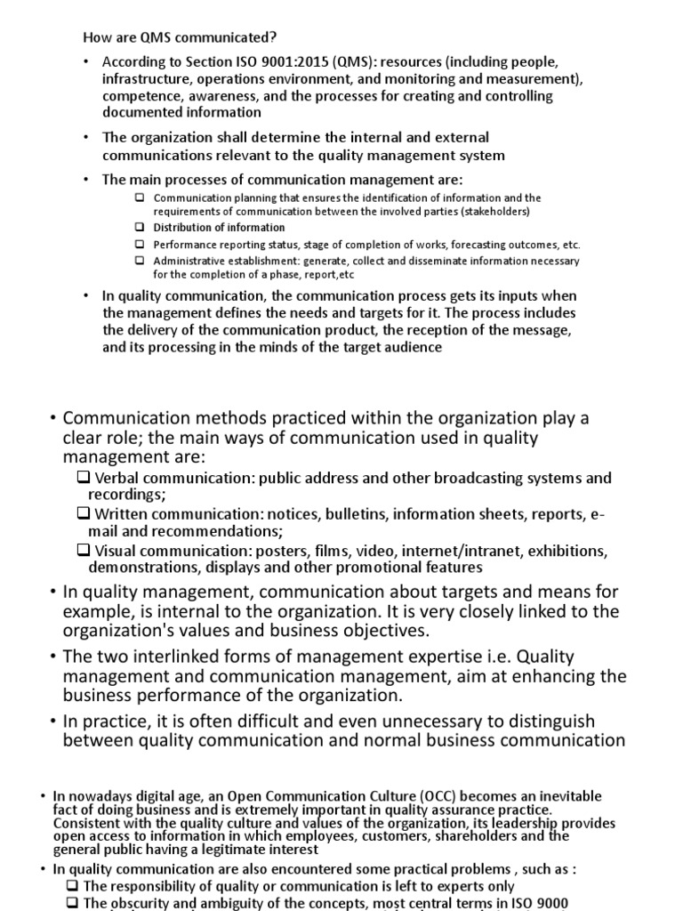 The Organization Shall Determine The Internal and External ...