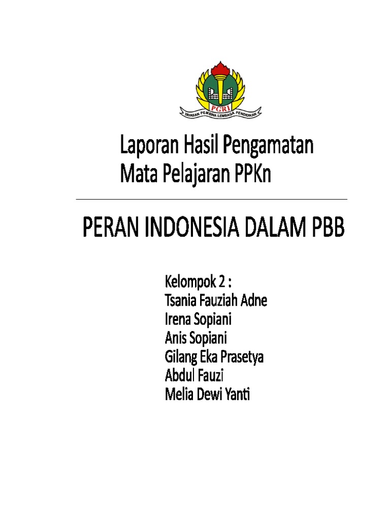 Peran Indonesia Untuk PBB | PDF