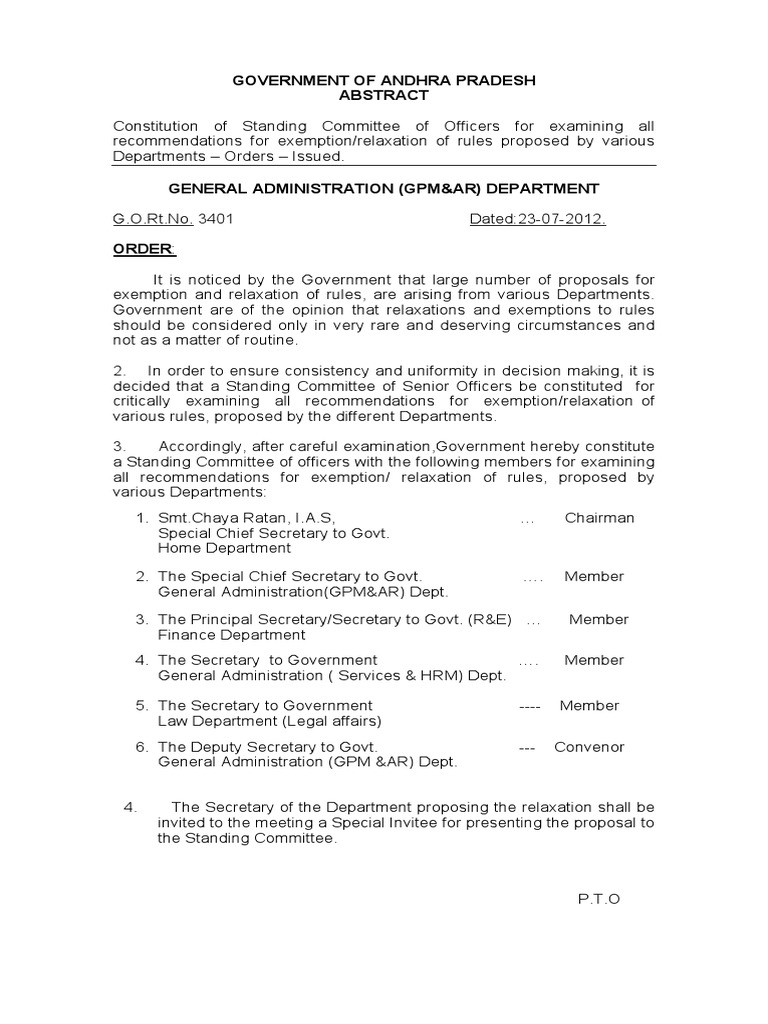 Government of Andhra Pradesh | PDF | Committee | Public Sphere