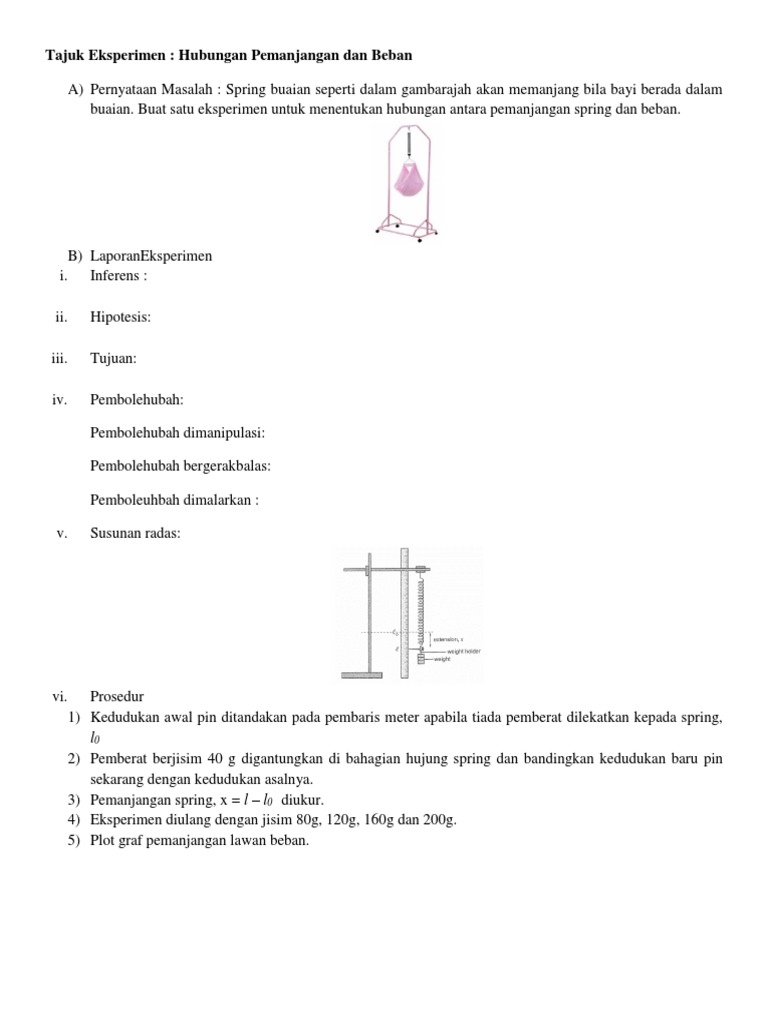 Hubungan Pemanjangan dan Beban Spring | PDF | Sains & Matematika