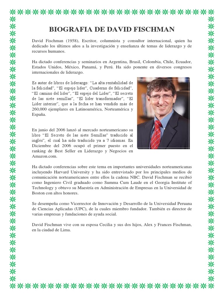 Biografia de David Fischman | PDF | Estrés (biología) | Las emociones