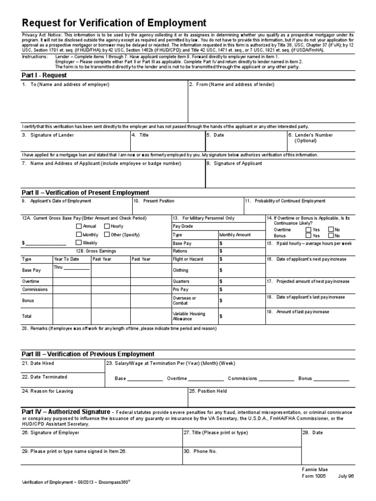 Form 1005 | PDF | Overtime | Mortgage Law