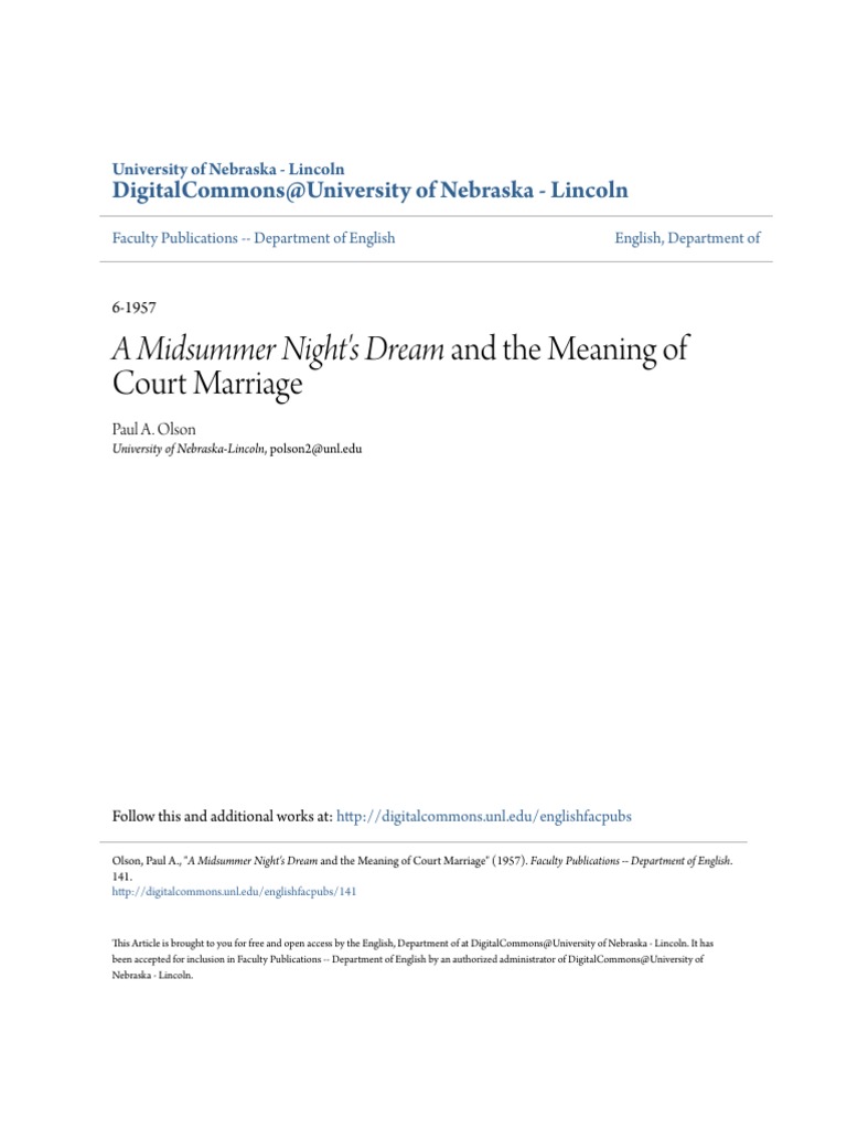 Fulltext | PDF | A Midsummer Night's Dream