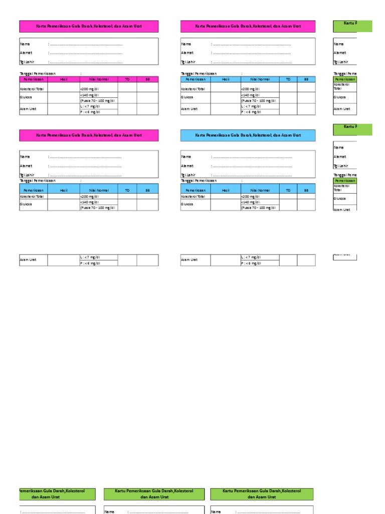 Kartu Cek GCU | PDF