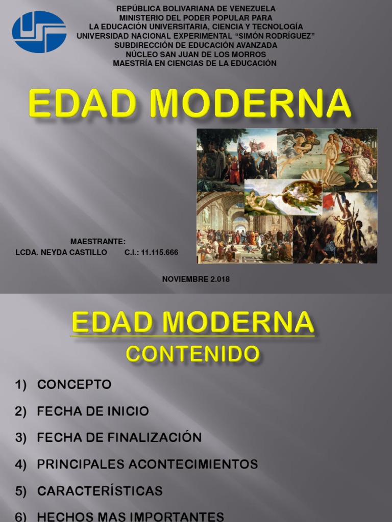 Edad Moderna | PDF | Período moderno temprano | Renacimiento