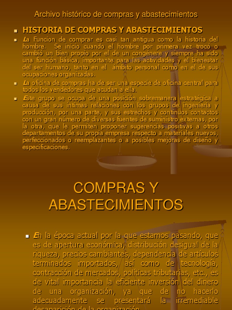 Compras y Abastecimientos Presentacion Clases | PDF | Calidad (comercial) | Planificación