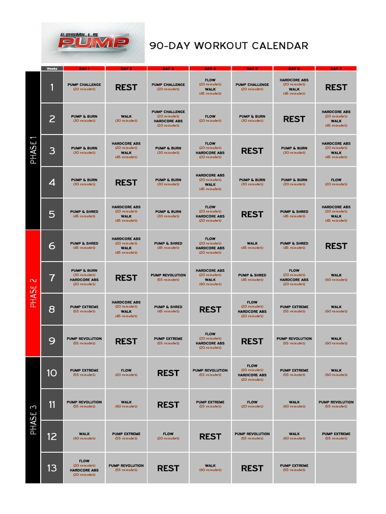 Jillian Michaels Body Revolution Workout Schedule Printable