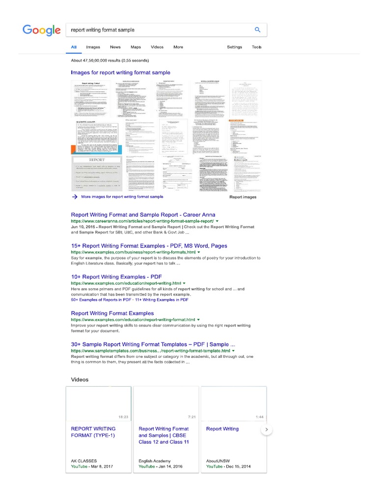 Report Writing Format Sample | PDF