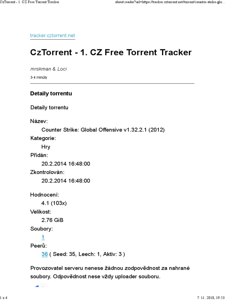 CzTorrent - 1. CZ Free Torrent Tracker | PDF