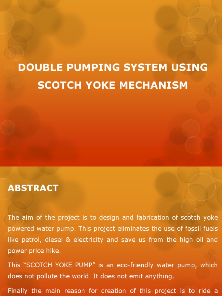 Scotch Yoke Pump | PDF | Science & Mathematics