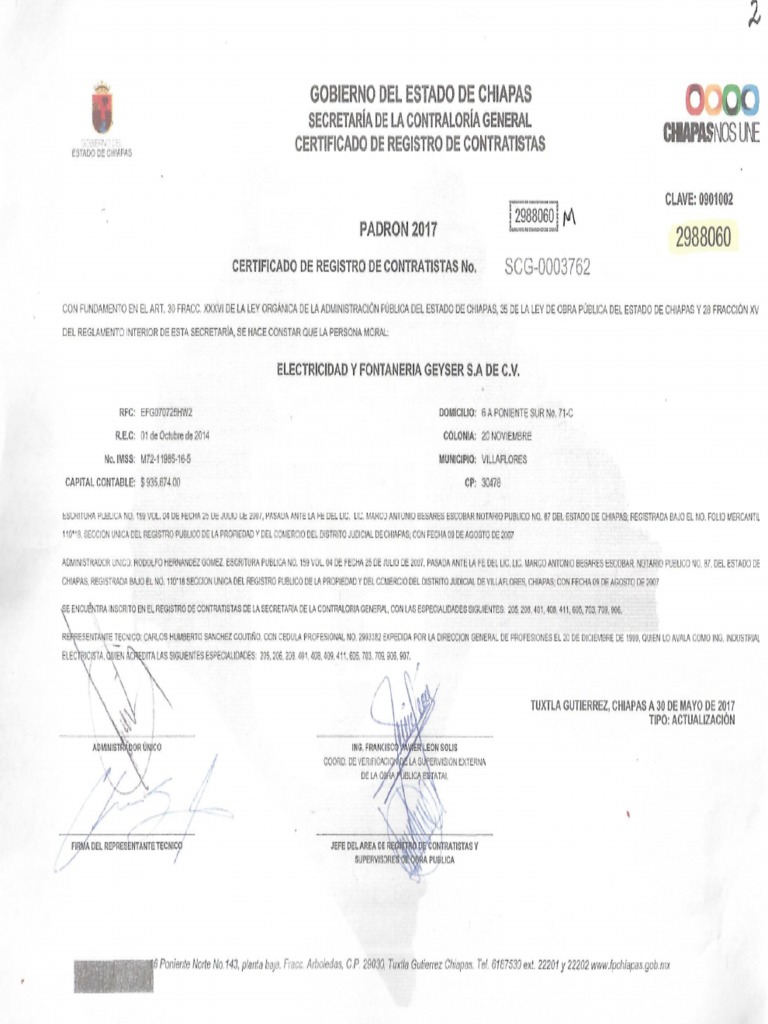 Padron De Proveedores Y Contratistas Modificadopdf 