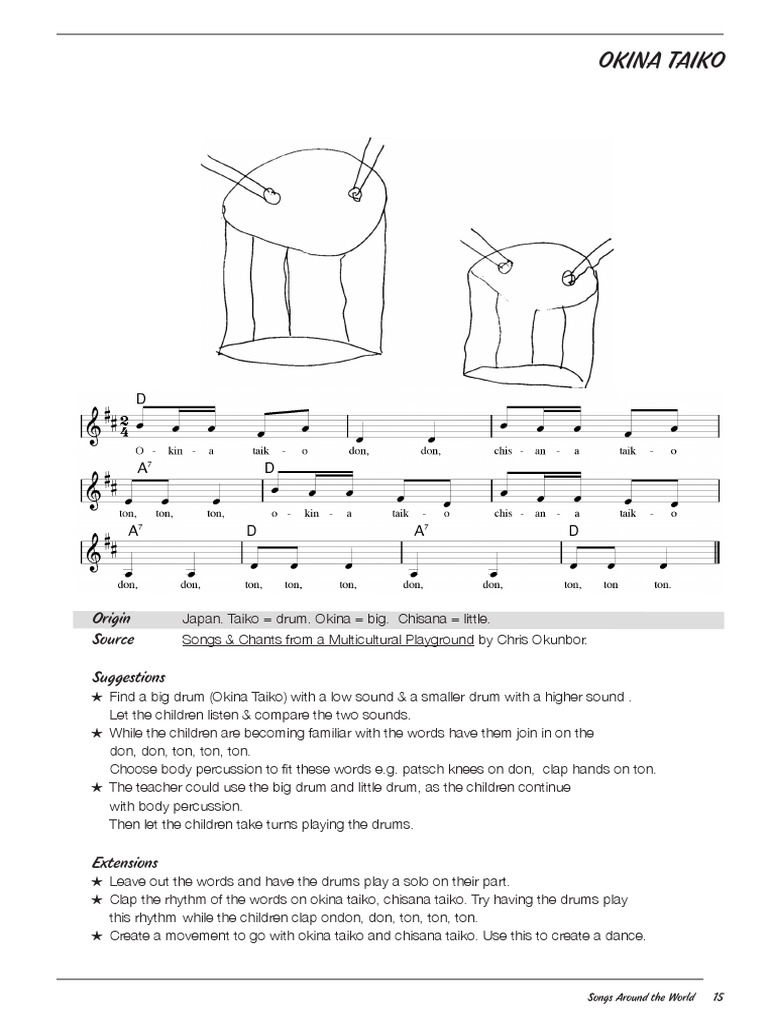 Okina Taiko: Engaging Drum Activities | PDF
