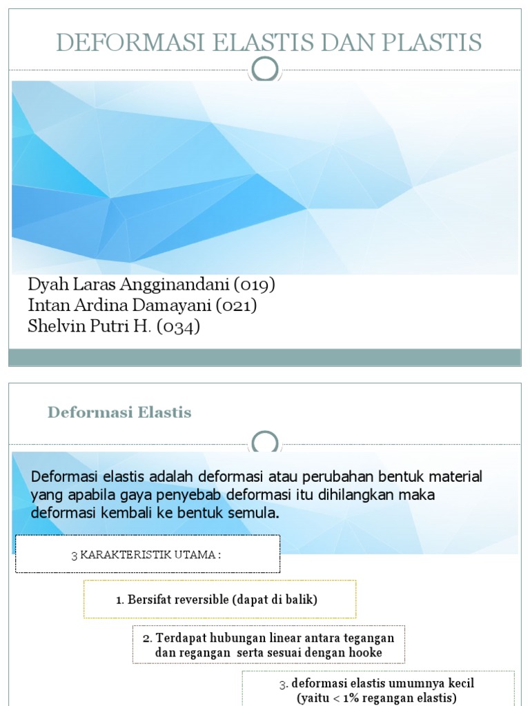 Deformasi Elastis Dan Statis | PDF