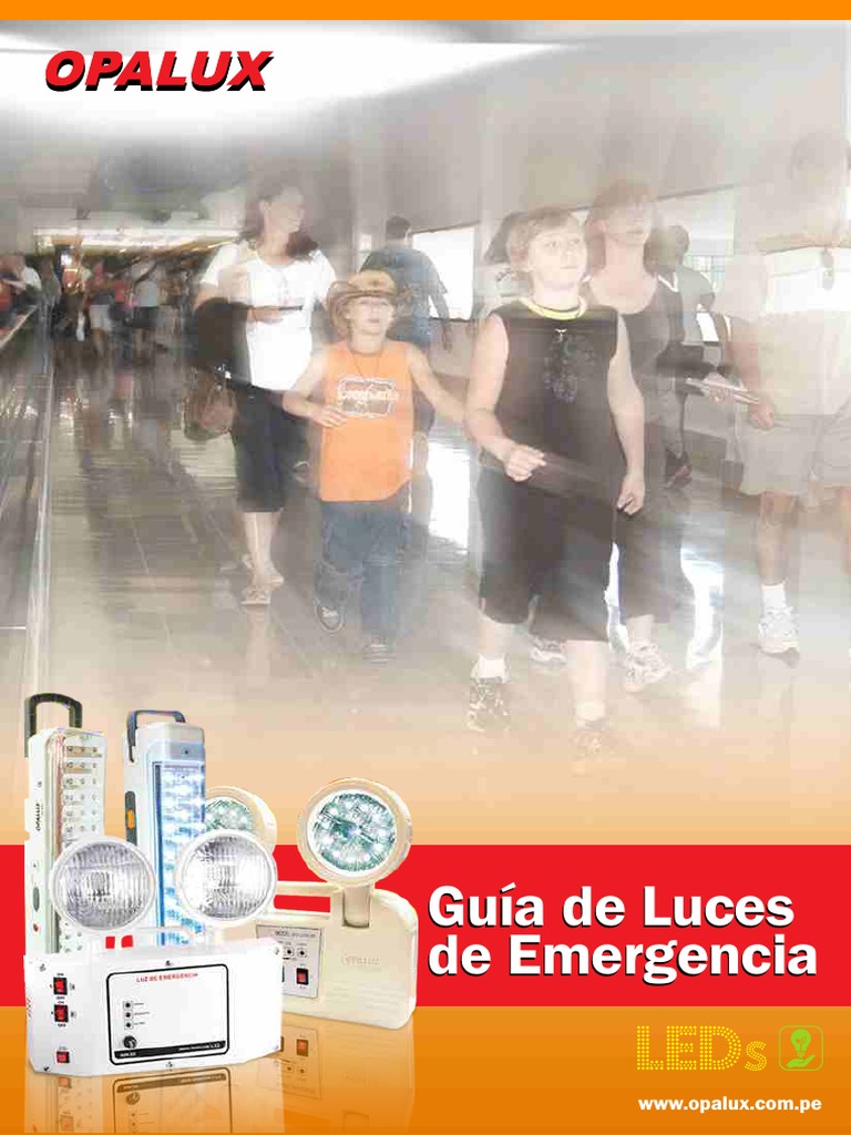 Ficha Tecnica Luces de Emergencia Opalux PDF | PDF