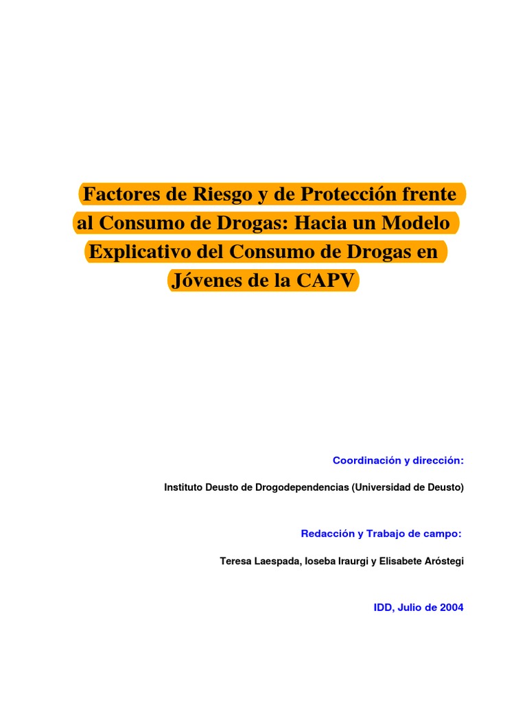 Factores CAPV PDF | PDF | La dependencia de sustancias | Comportamiento