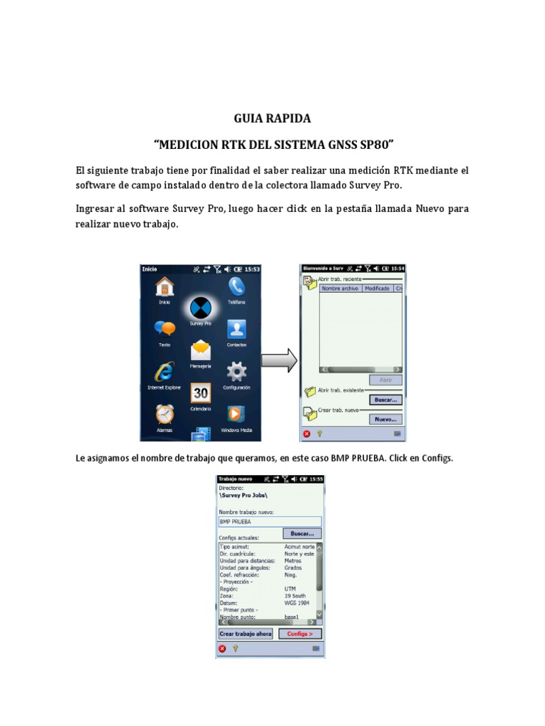 Medición RTK con GNSS SP80 | PDF | Sistema de Posicionamiento Global ...