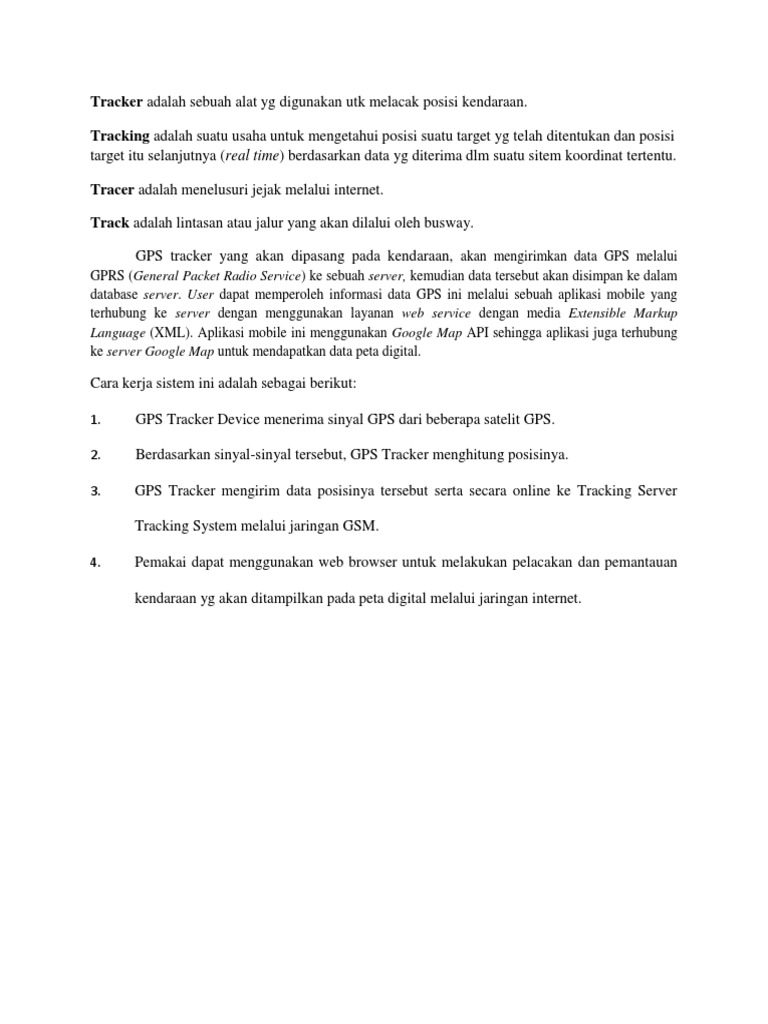 Pengertian dan Fungsi Tracker Kendaraan | PDF | Bisnis