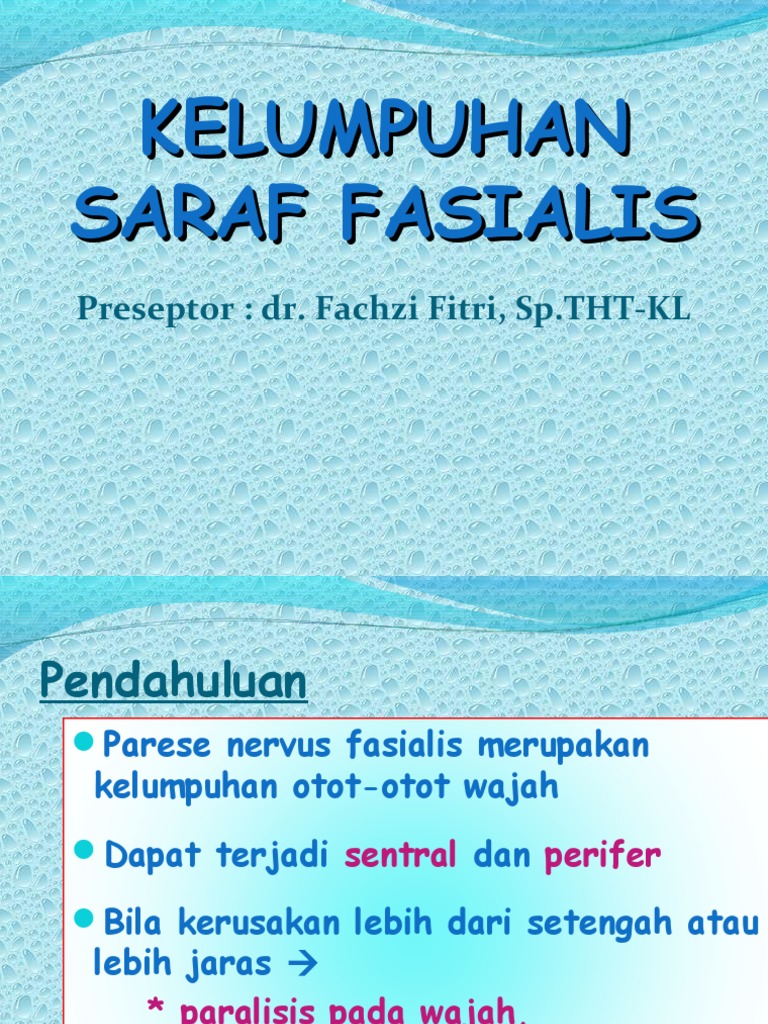 Parese Nervus 7: Sentral vs Perifer | PDF