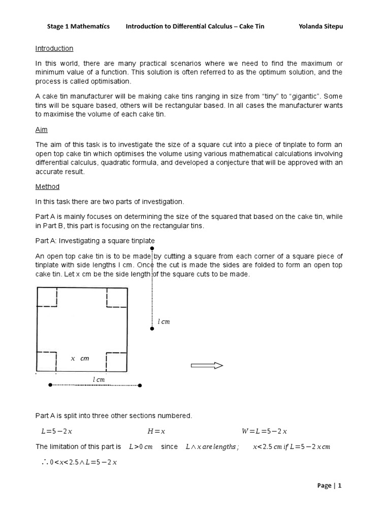 Stage 1 Mathematics Method | PDF | Calculus | Volume
